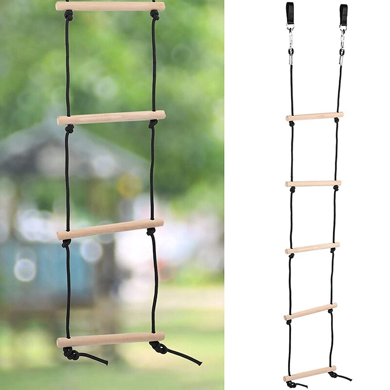 5 Rungs Rope Ladder Kids&Adults Climbing Game ... – Grandado