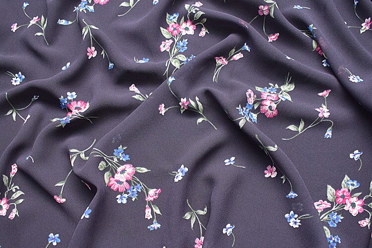 one meter high viscosity Chiffon fabric Small pink... – Grandado