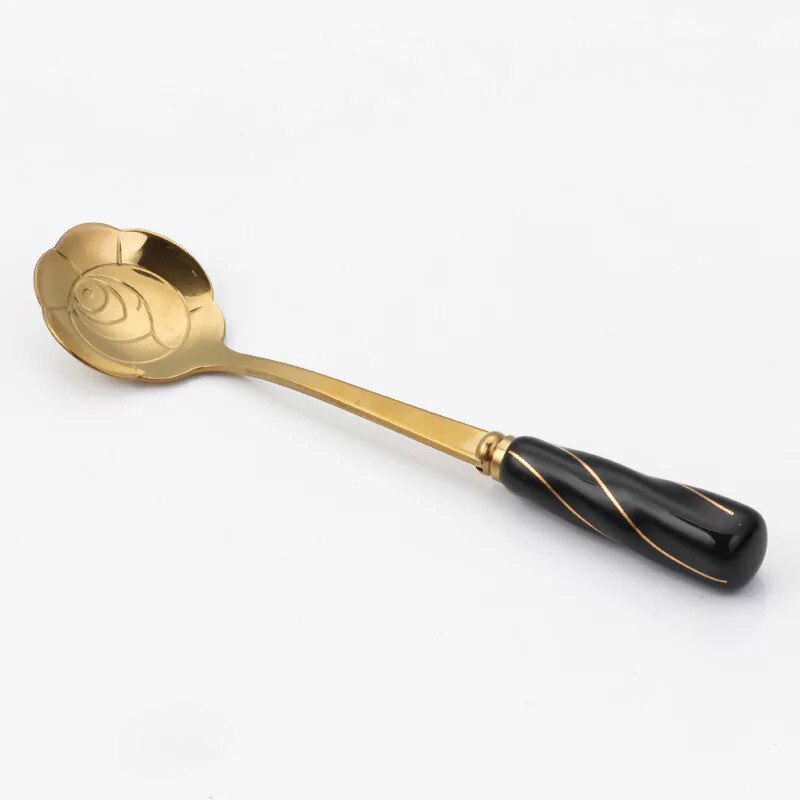 1PC Stainless Steel Ceramic Spoon Tableware Sakura... – Vicedeal
