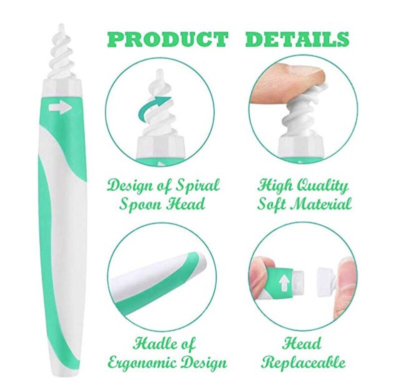 Ear Wax Removal Tool Soft Silicone Spiral Ear Clea... – Vicedeal