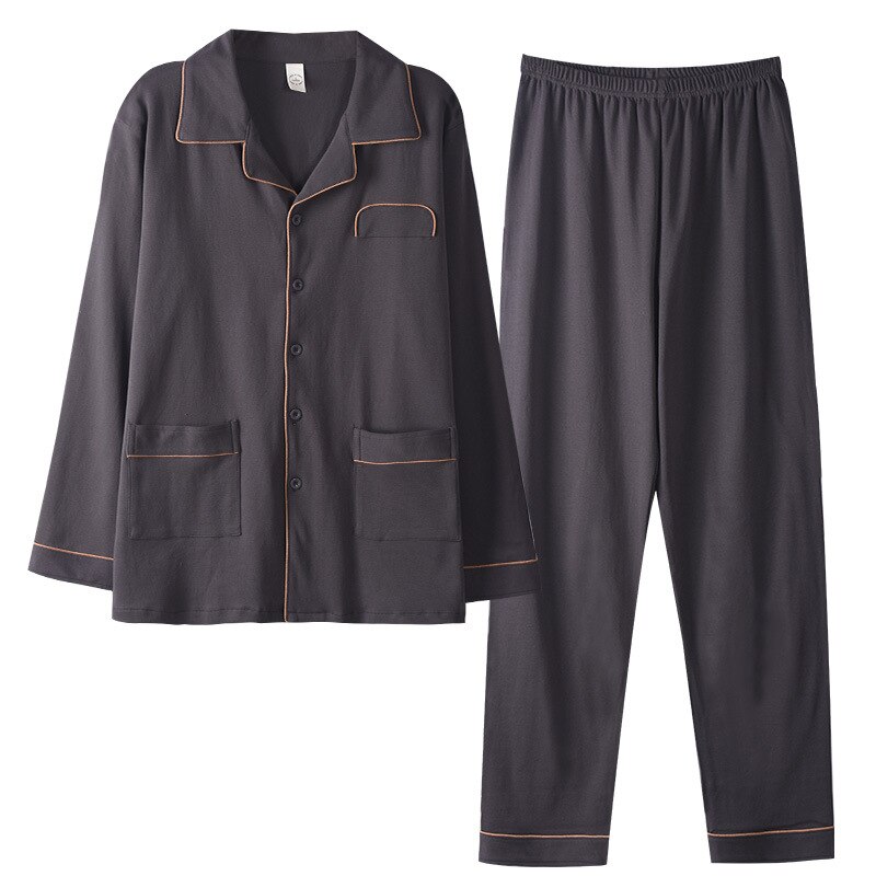 Pyjama 100% coton pour hommes, manches longues, pa... – Grandado