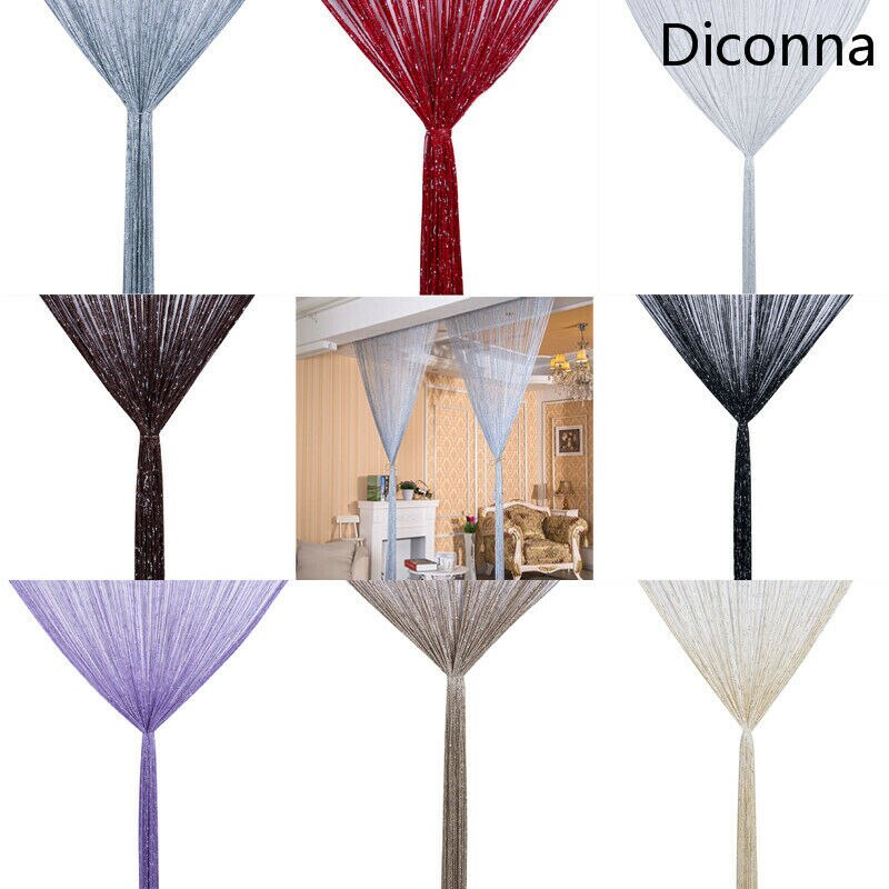 Luxury glass curtain 200x100cm Flash line bright t... – Grandado