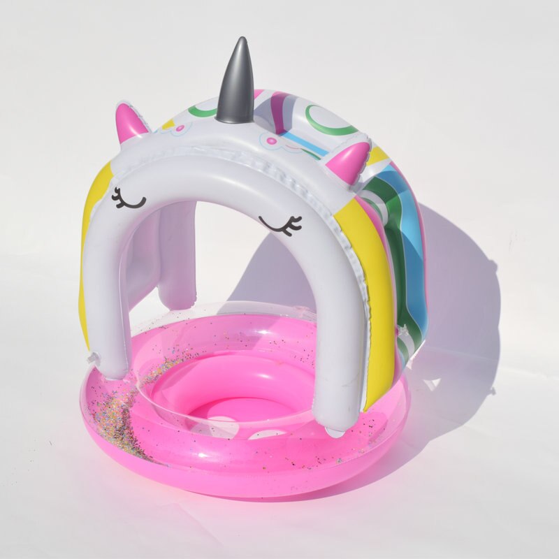 Unicorn Inflatable Ring Children floating Bed Swim... – Grandado