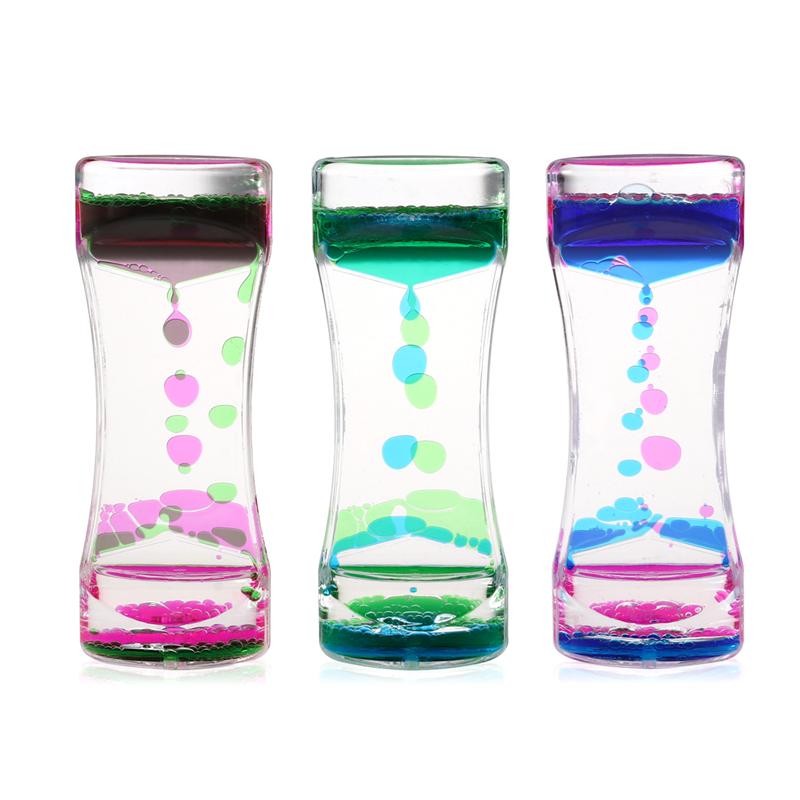 3pcs Double Colors Oil Hourglass Liquid Motion Bub... – Grandado