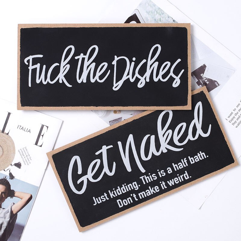 Funny Wood Sign Hanging Wall Art Decorative Funny ... – Grandado