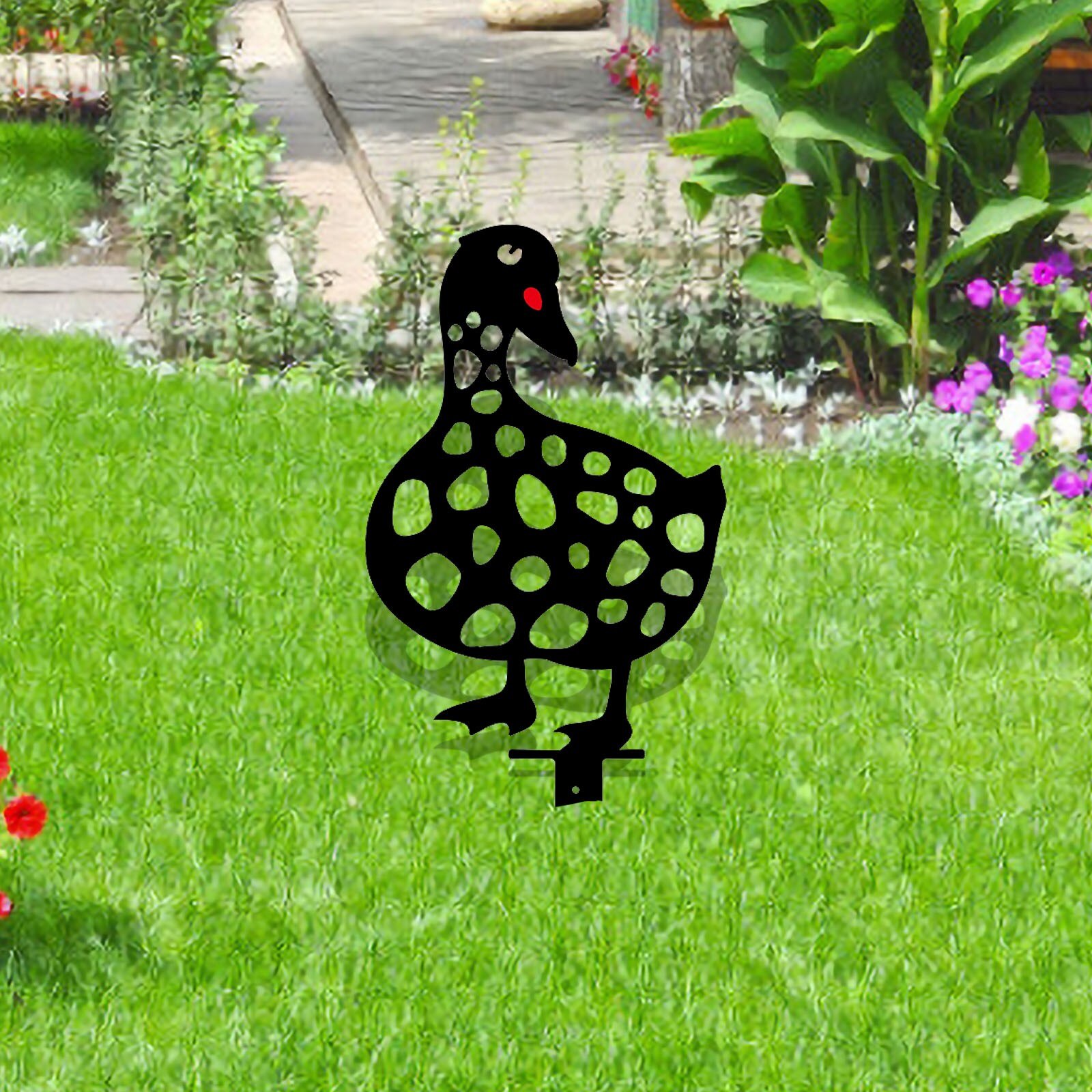 Duck Chicken Yard Art Garden Statues Backyard Lawn... – Grandado