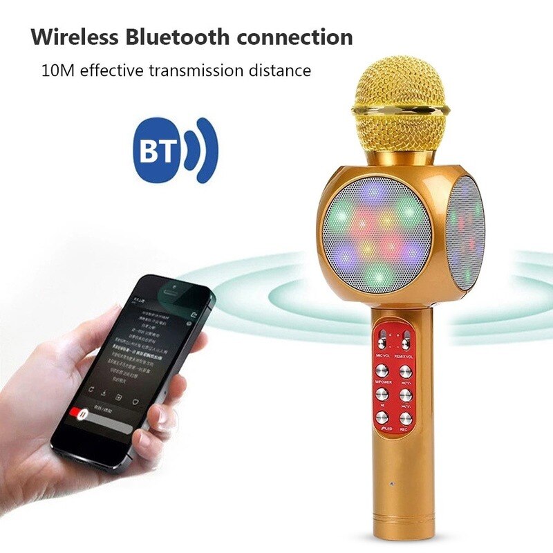 Home Karaoke Wireless Bluetooth Colorful LED Speak... – Vicedeal