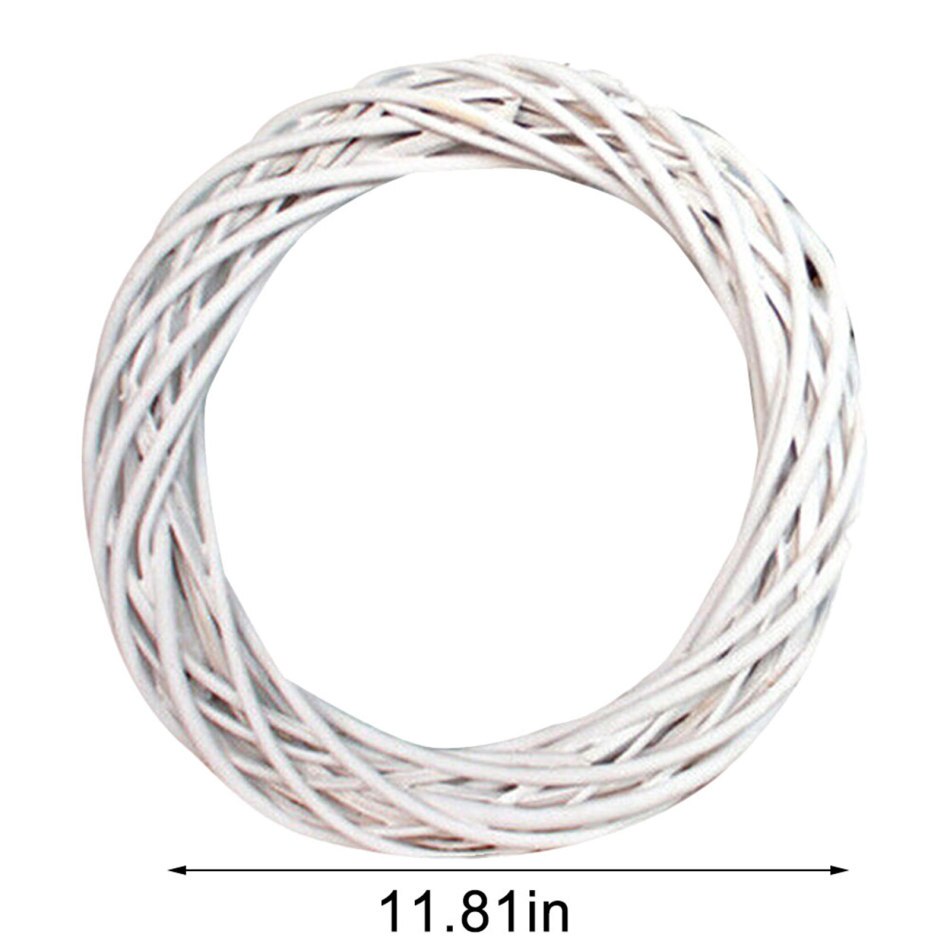 Christmas DIY Rattan Wreath Ornaments Hanging Flow... – Grandado