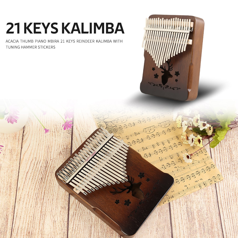 Kalimba 21 Key Thumb Piano Mahogany Musical Instru... – Vicedeal