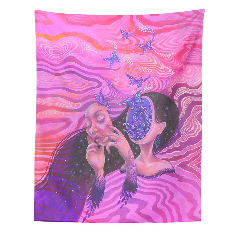 Psychedelische Roze Tapijt Muur Opknoping Boho Dec... – Vicedeal