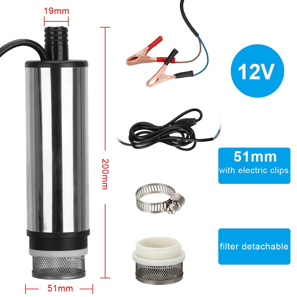 Elektrische Dompelpomp Dc 12/24V 38/51Mm Zuig Tran... – Grandado
