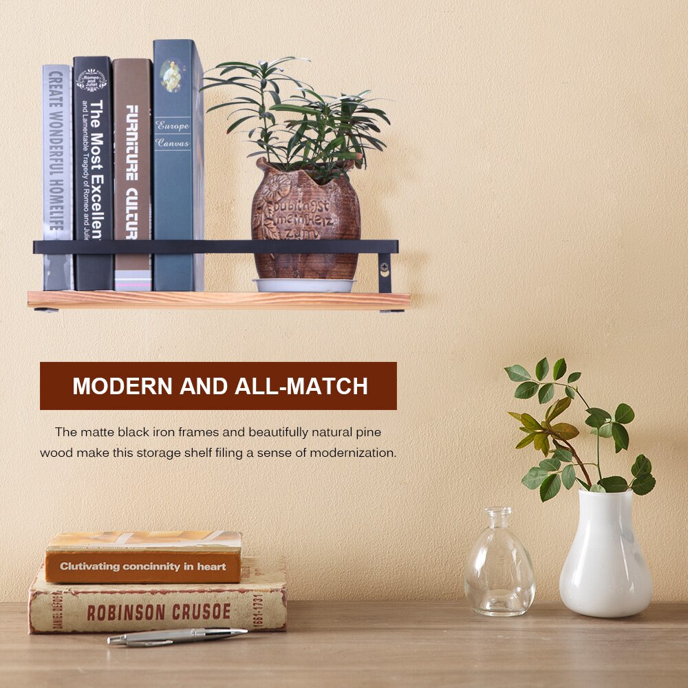 2 Pcs Modern Floating Storage Shelves Wall Mounted... – Vicedeal