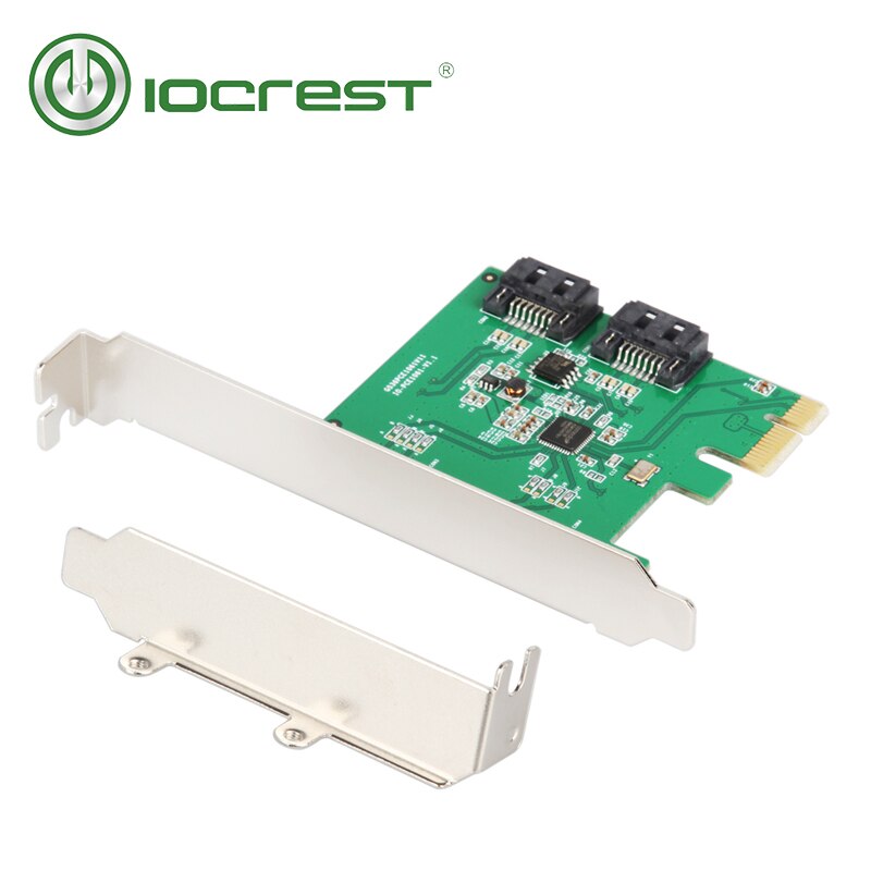 IOCREST 2 Port SATA III PCI-e 2.0 x1 RAID Card wit... – Grandado
