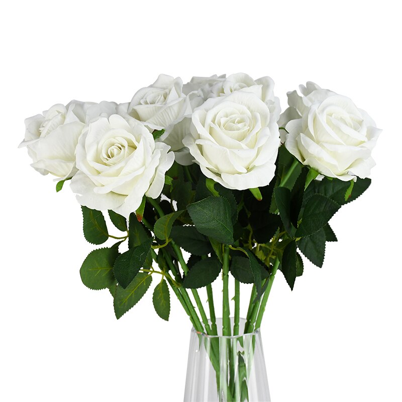 10 Uds 51cm flor de Rosa Artificial rama Rosa flor... – Vicedeal