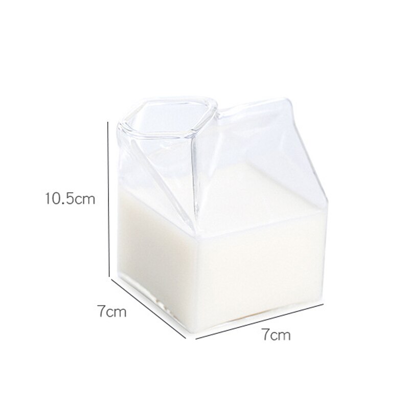 300ml Water Bottles Simple Transparent Milk Box Sh... – Grandado