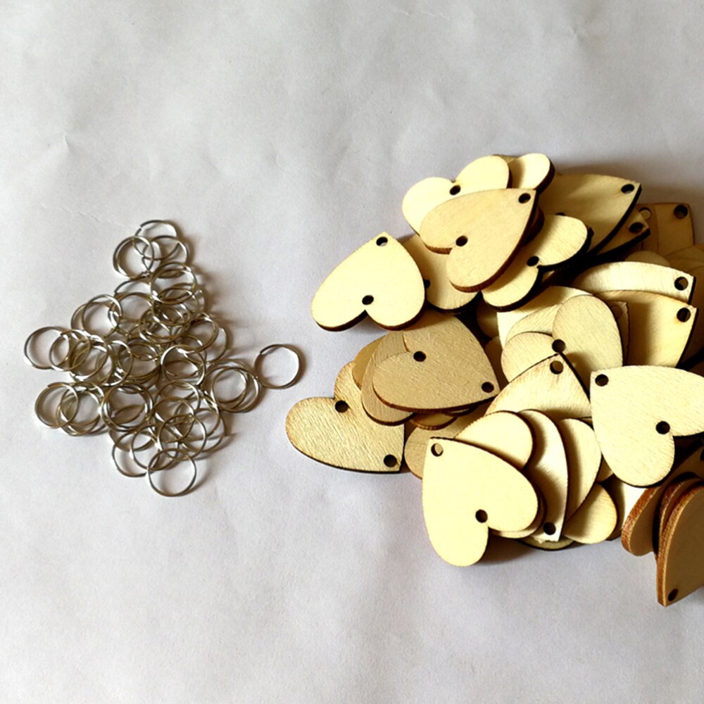 100pcs Round Wooden Slices With 100 Iron Loops Set... – Grandado