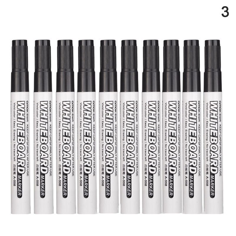 10PCS/box Colorful Whiteboard Pen Black White Boar... – Vicedeal