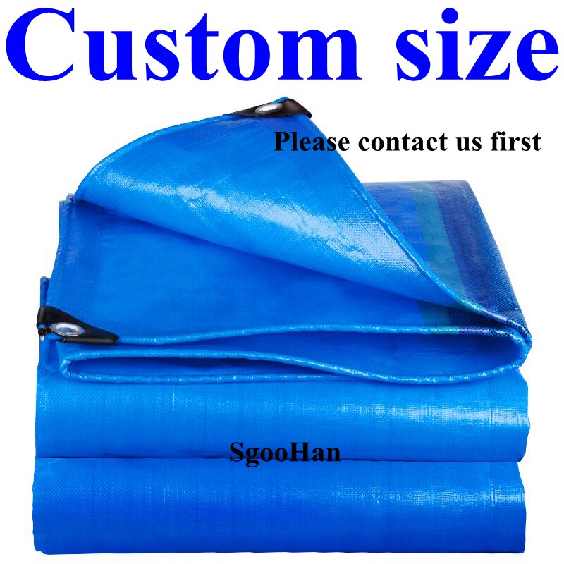 Blue Thick 0.45mm PE Tarpaulin Rainproof Cloth Sun... – Grandado