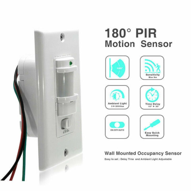 110V ~ 220V Aan Uit Auto Wall Mount Motion Sensor ... – Vicedeal