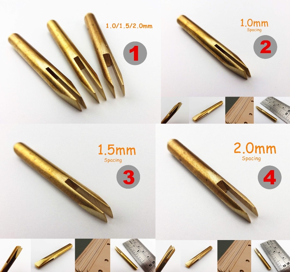 4 erilaista nahkaa käsityönä valmistettu messinki ... – Grandado