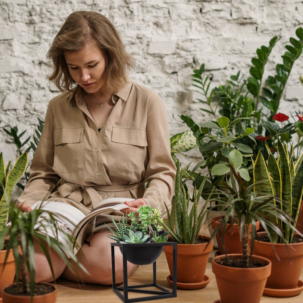 1Pc Iron Home Flowerpot Succulent Planter Multi-fu... – Grandado