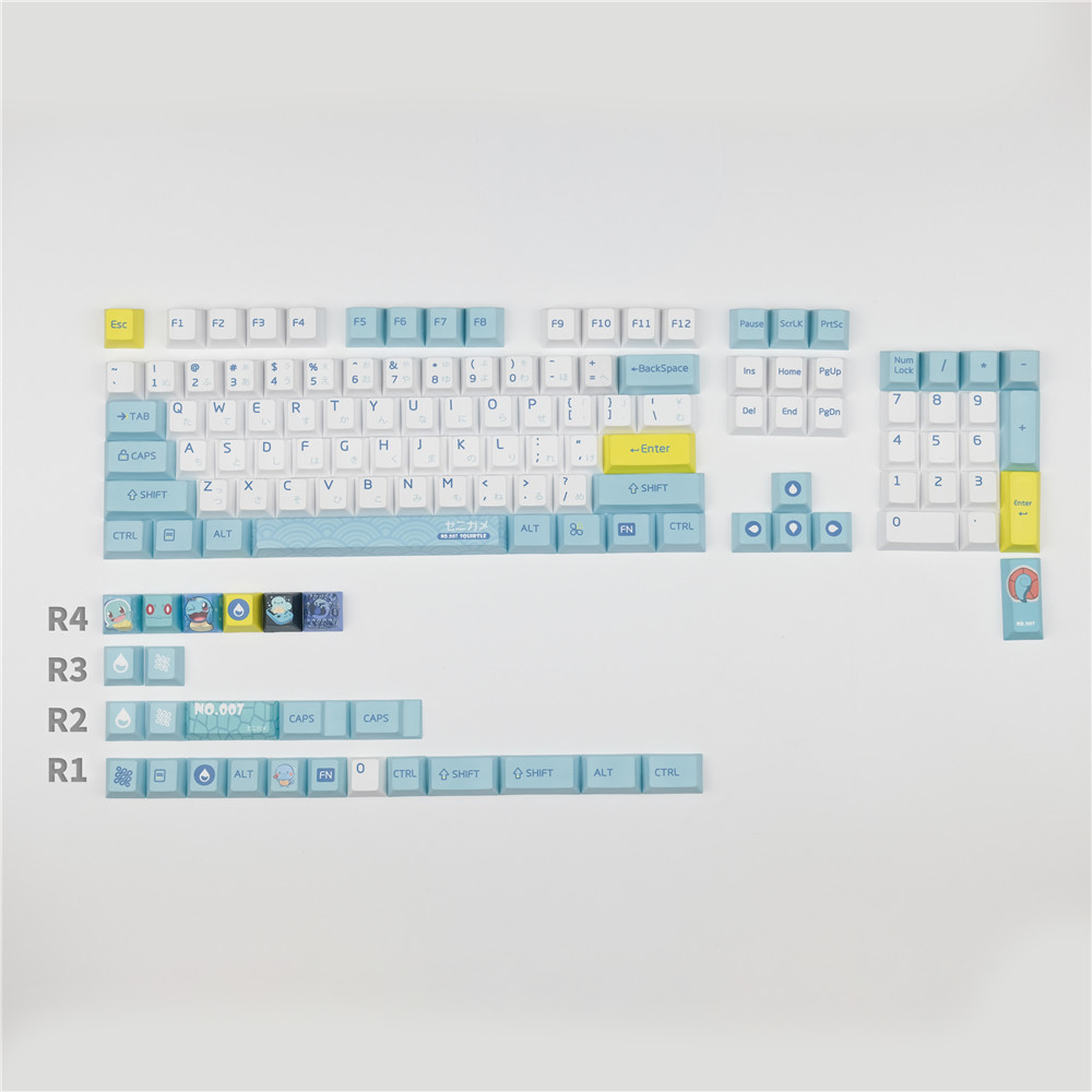Original Turtle Keycap Cherry Profile 129 Keys Dye... – Grandado