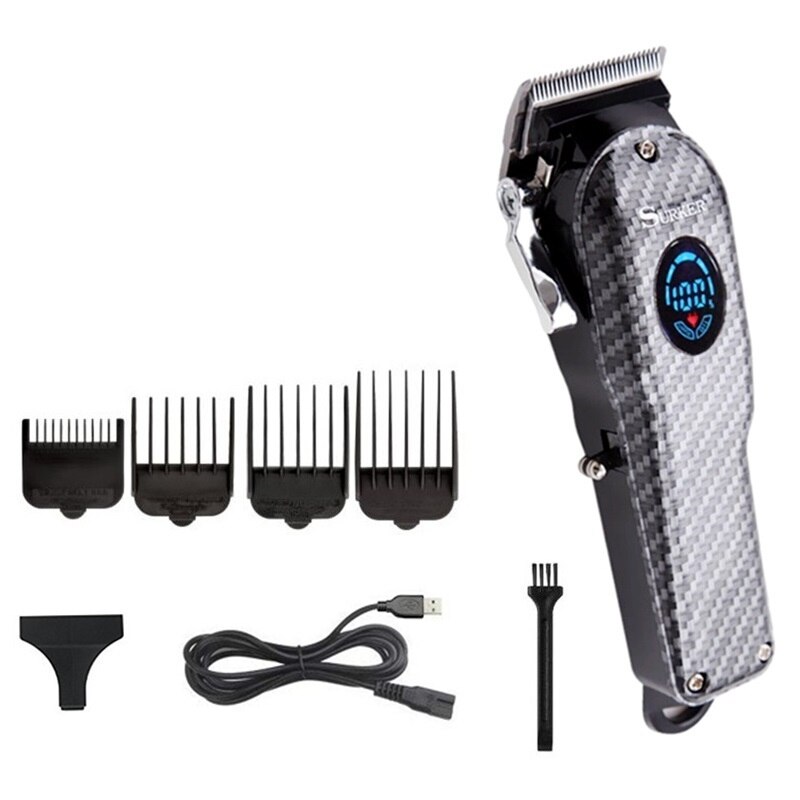 LCD barber hair clipper adjustable men hair trimme... – Vicedeal