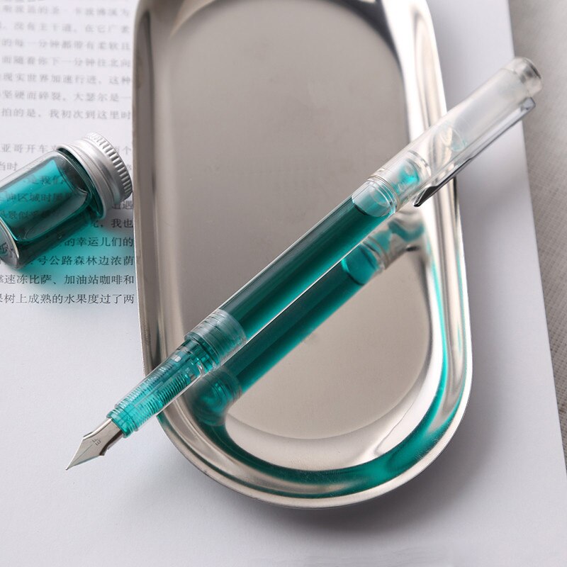 1 Pieces Transparent Fountain Pen 0.38mm Writing C... – Grandado