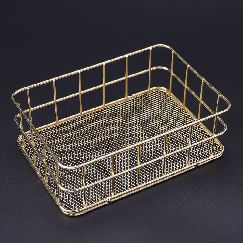 Modern Metal Storage Basket Wire Mesh Crate Contai... – Grandado