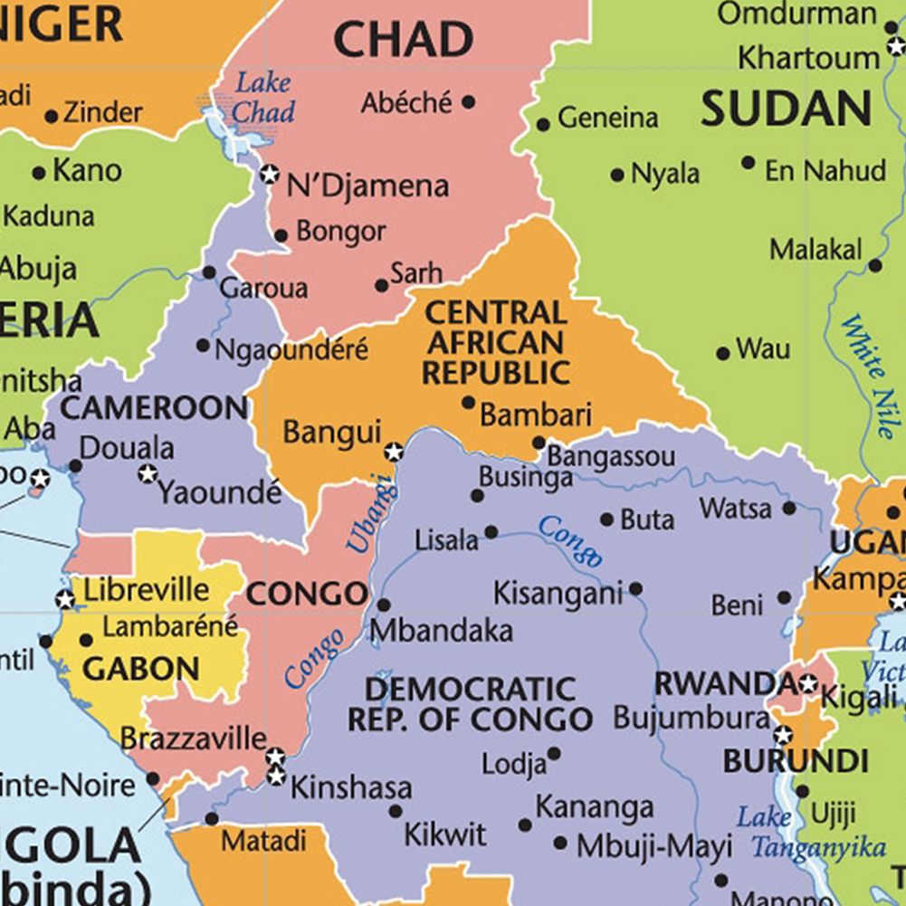 3*2 Feet The World Political Map with National Fla... – Grandado