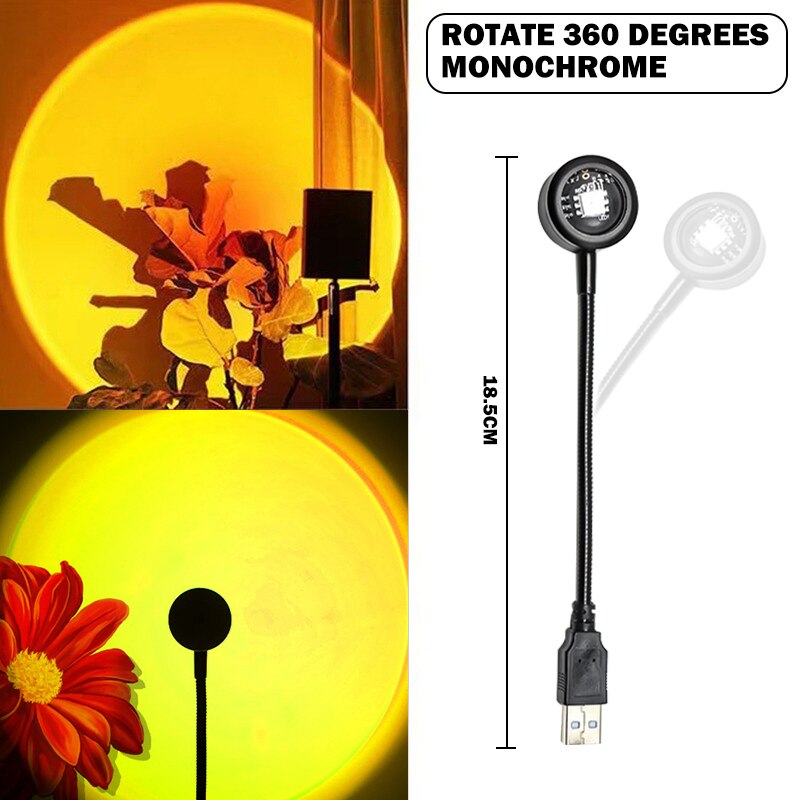 Sunset Lamp Rainbow Projection Night Light Sunset ... – Grandado
