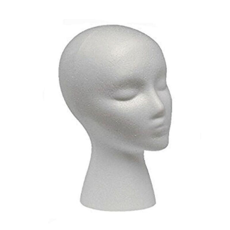 White Female Styrofoam Mannequin Manikin Head Mode... – Grandado