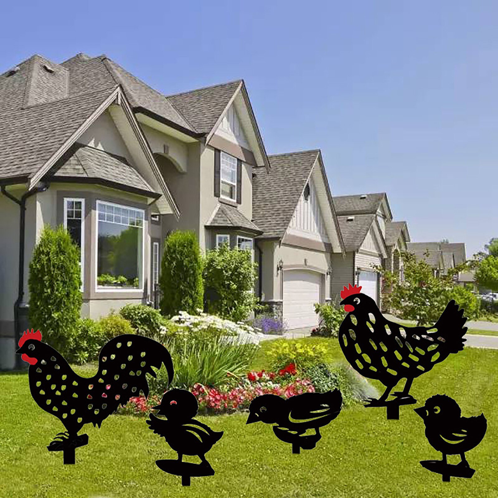 1Pc Chicken Family Hen Garden Decoration Art Garde... – Grandado