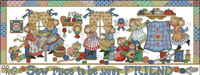 Top lovely counted cross stitch kit sew mice to be... – Vicedeal