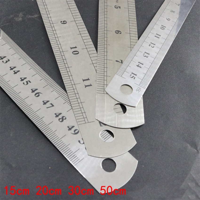 15/20/30/50cm 6/8/12/15 Inch Metric Rule Stainless... – Vicedeal