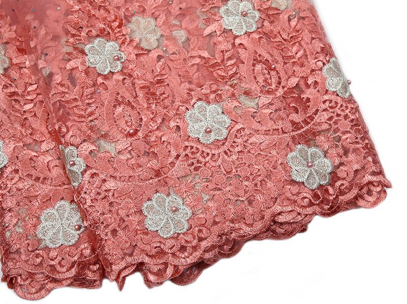 French mesh lace fabric embroidered gauze mesh lac... – Grandado