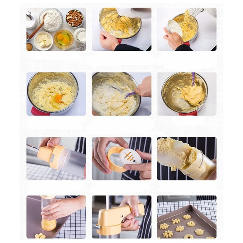 Icing Set Cookie Biscuit Press and Cake Icing Deco... – Grandado