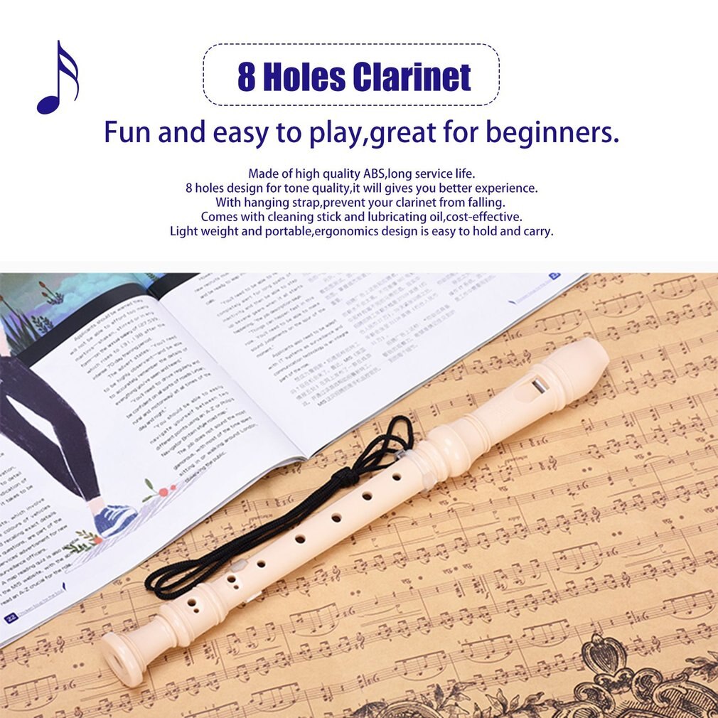 Clarinet Flute 8 Holes Recorder Clarinet Musical I... – Grandado