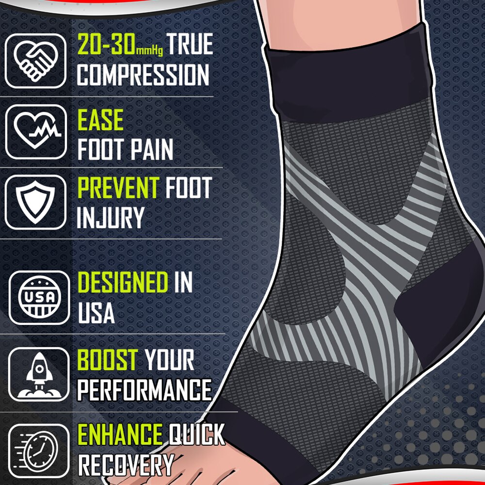 2Pcs Ankle Compression Brace Sleeves Foot Socks Fo... – Grandado