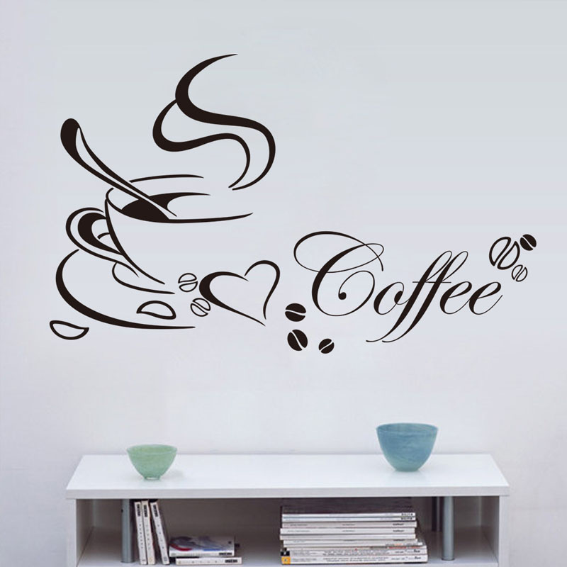 coffee cups Kitchen Bar Wall Sticker for living ro... – Grandado