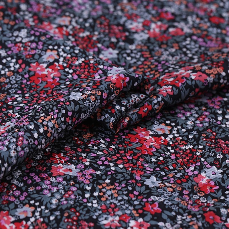Floral Digital Printed 50%silk 50%cotton 138cm Wid... – Grandado
