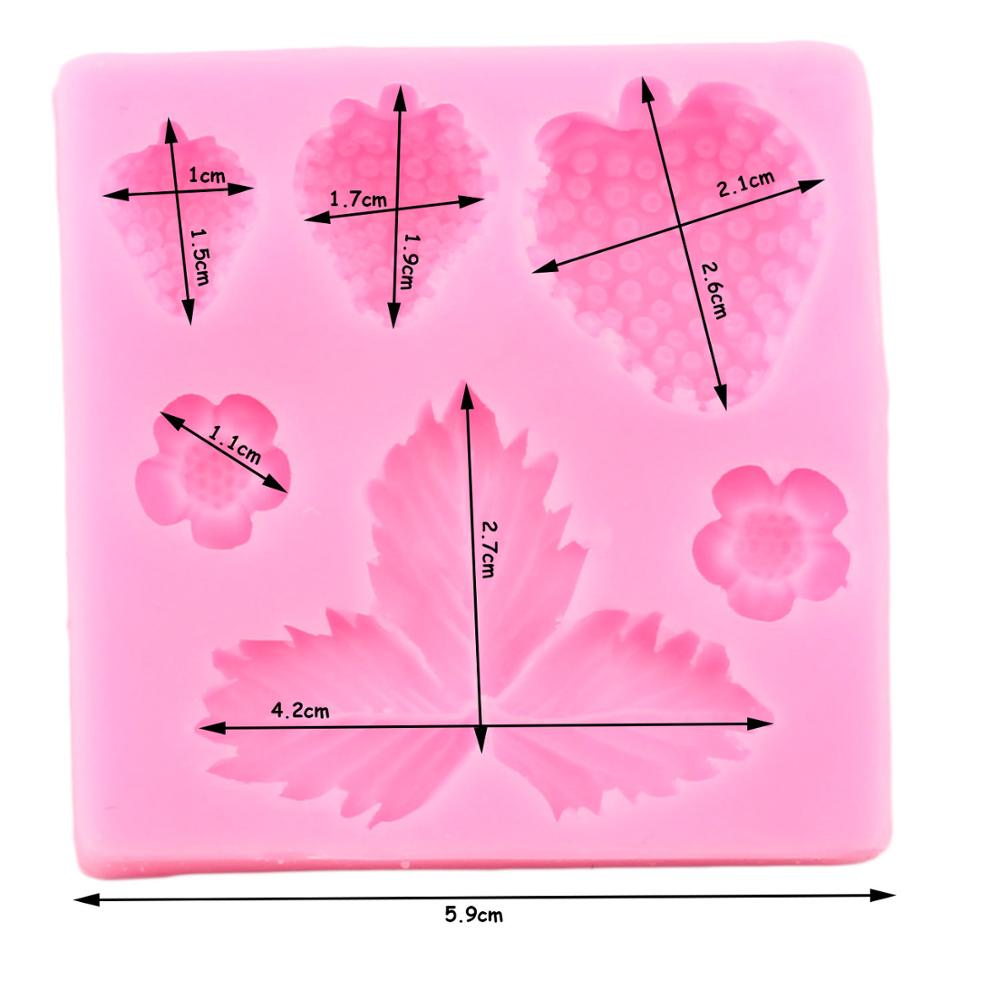 3D Strawberry Silicone Molds Flower Leaf Cupcake T... – Vicedeal