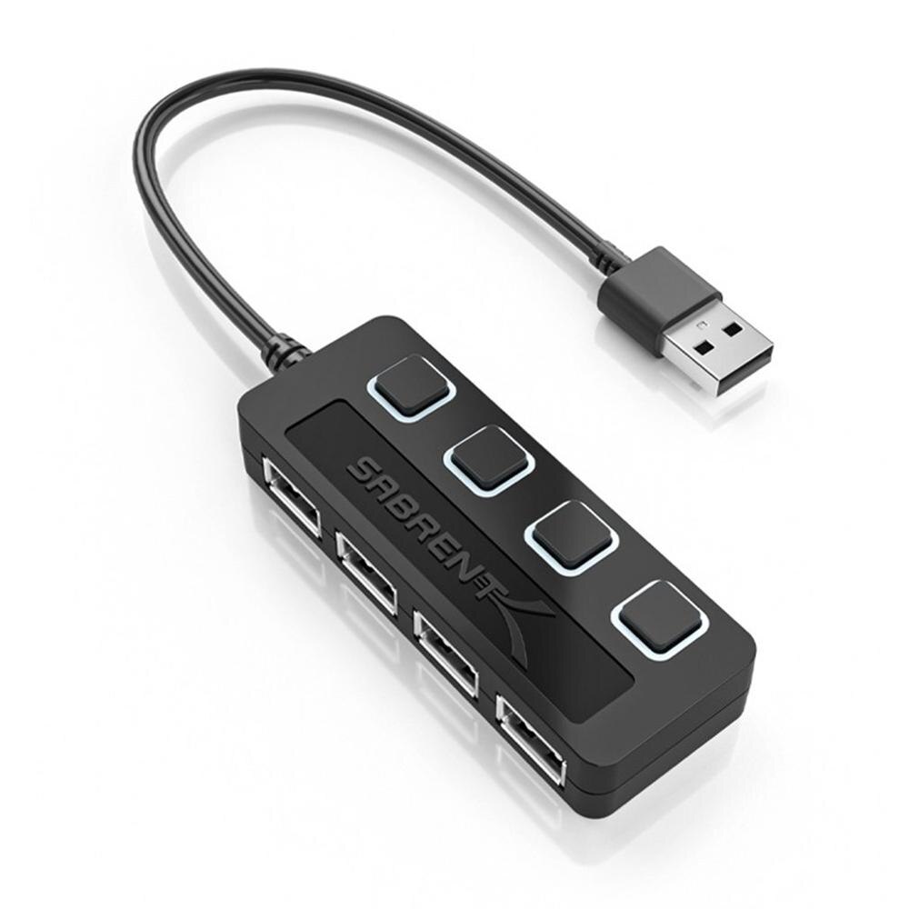 Hub de 4 puertos USB 2,0 de alta velocidad, 480Mbp... – Grandado