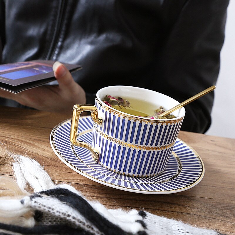 Gold ceramic coffee cup Phnom Penh European-style ... – Vicedeal