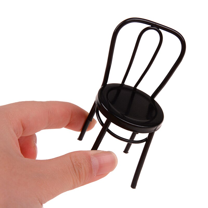 3 Color Dollhouse Miniature 1:12 Iron Chair Model ... – Grandado