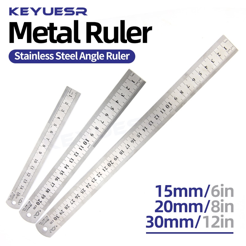 Metal Ruler Stainless Steel Angle Ruler Steel Rule... – Vicedeal