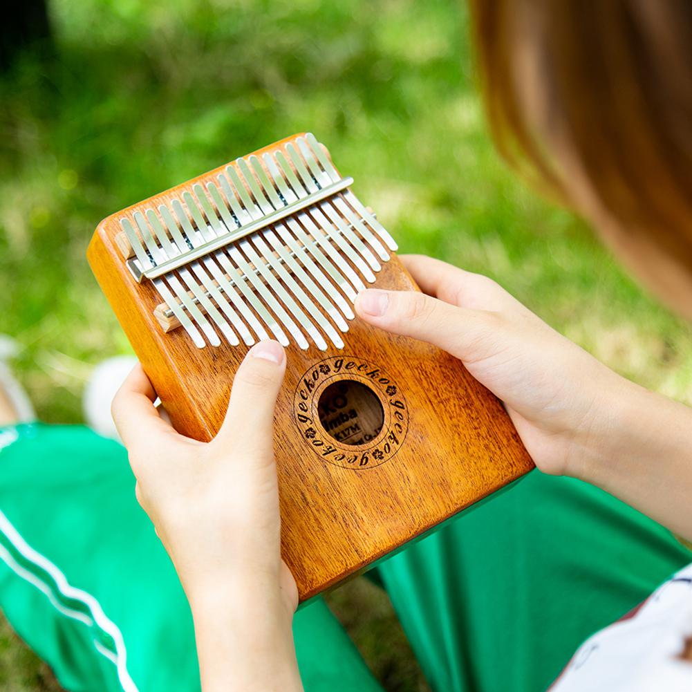 GECKO 17 Key Kalimba Finger Thumb Piano Mahogany W... – Grandado