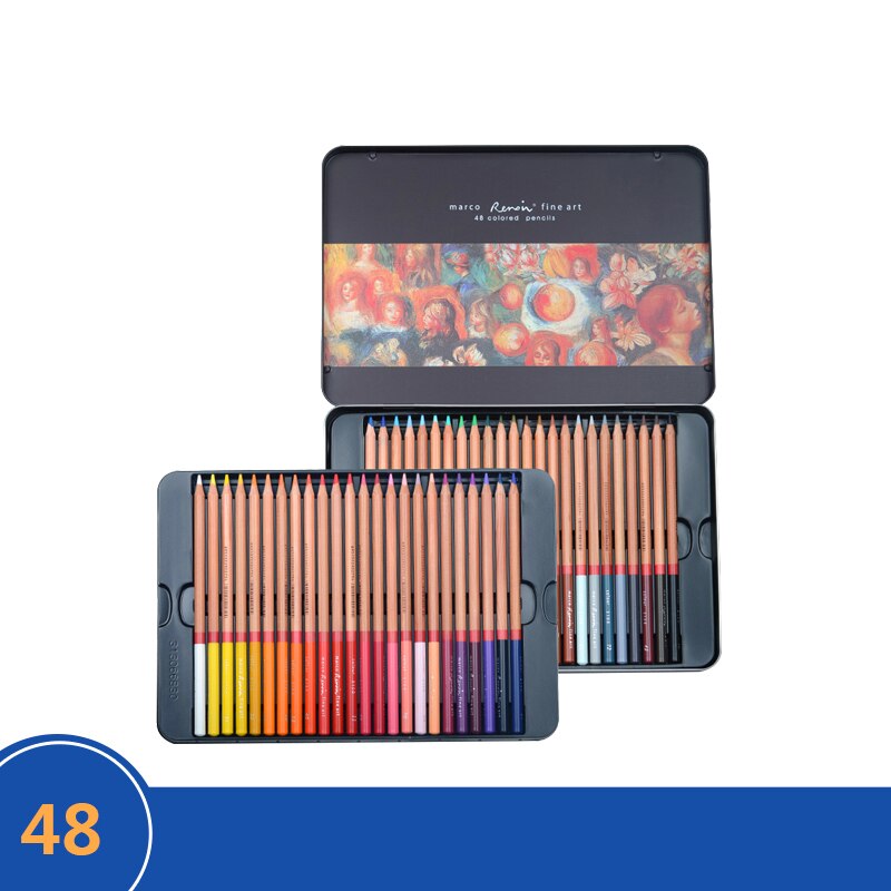 MARCO 24/36/48/72/100 Color Pencil Watercolor Oil ... – Grandado