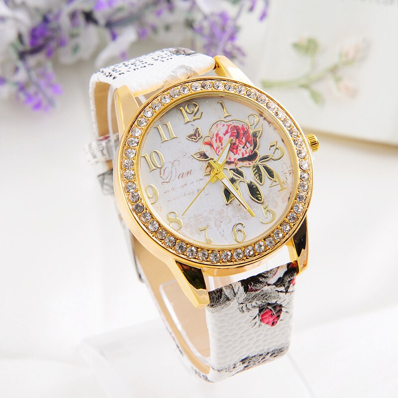 Ladies Watches Women Printed Flower Watch Luxury C... – Grandado