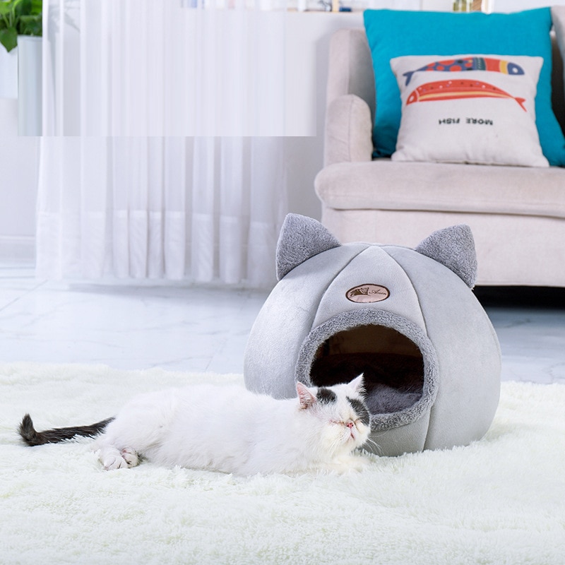 Deep Sleep Comfort In Winter Cat Bed Little Mat Ba... – Grandado